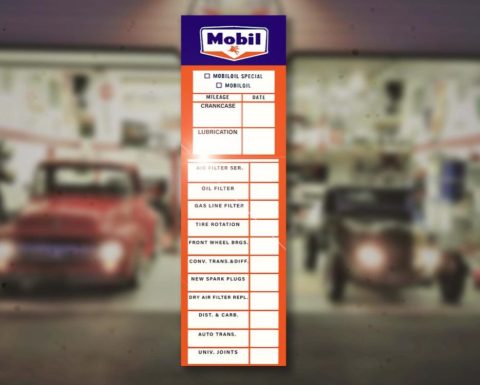 Mobil Oil Service Decal Reproduction Door Jam Sticker