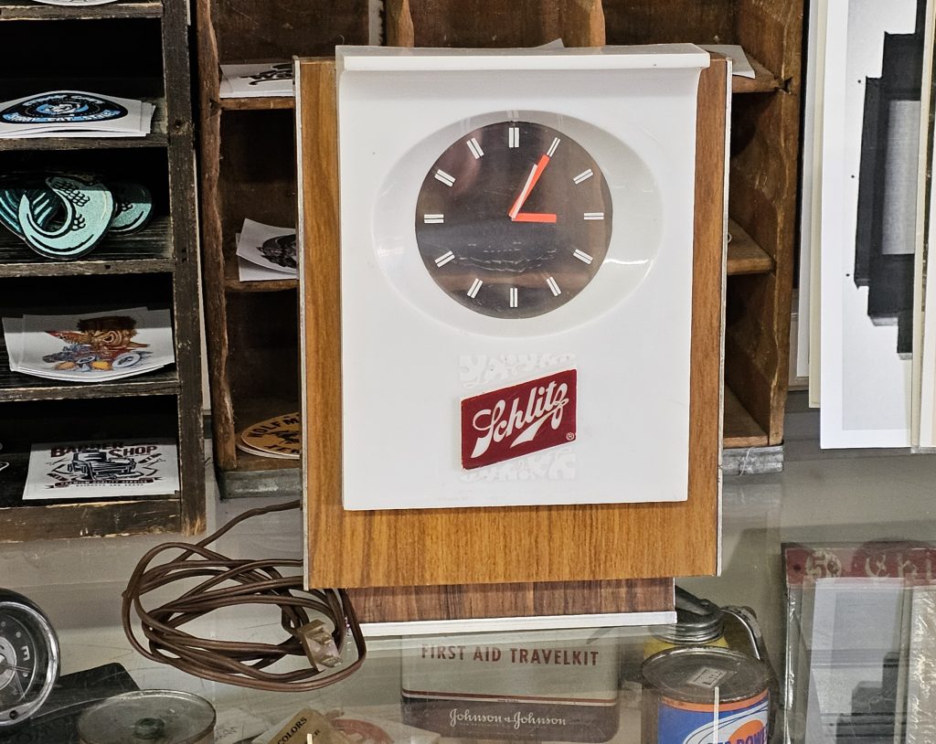 Schlitz Beer Bar Back Clock Lamp 1960s Working Classic