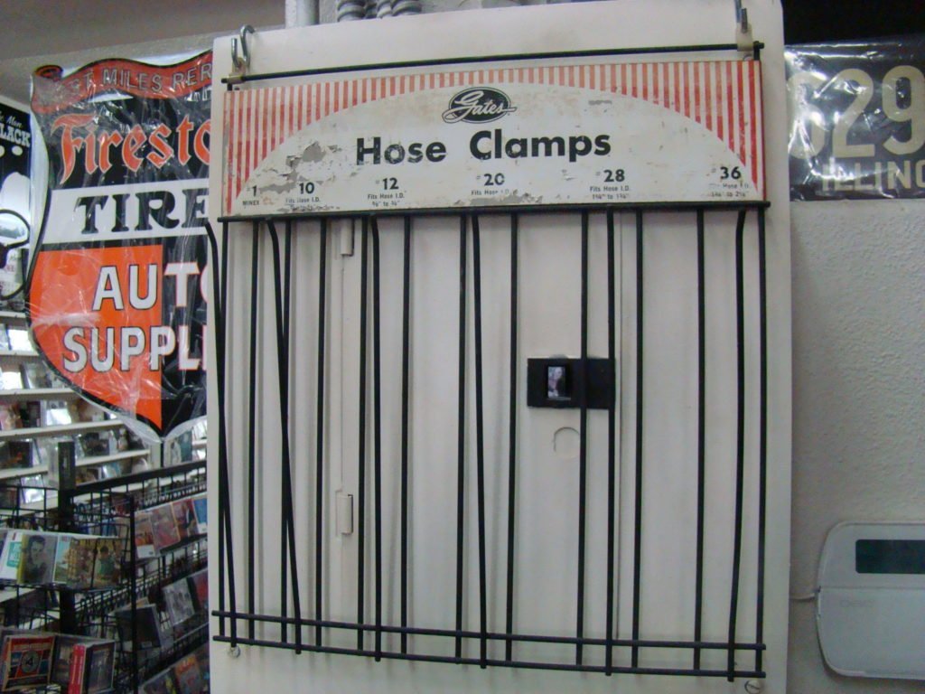 Gates Hose Clamp Display Original-Vintage Garage Man Cave