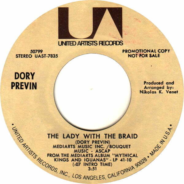 Dory Previn The Lady With The Braid 45 Promo Copy 1971