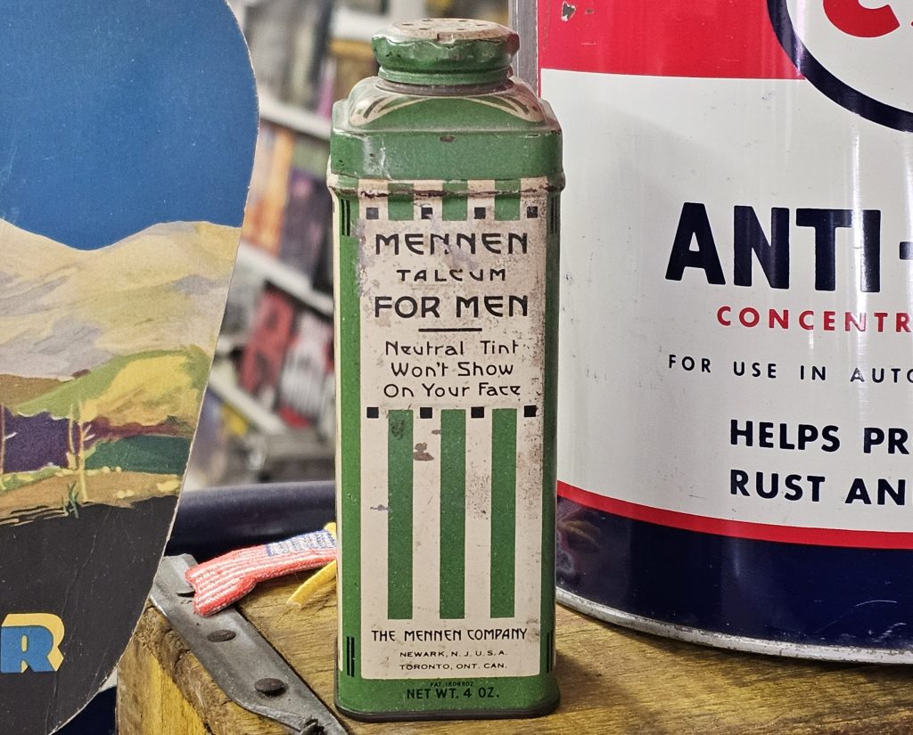 Mennen Talcum For Men Tin Original 1940s With Product