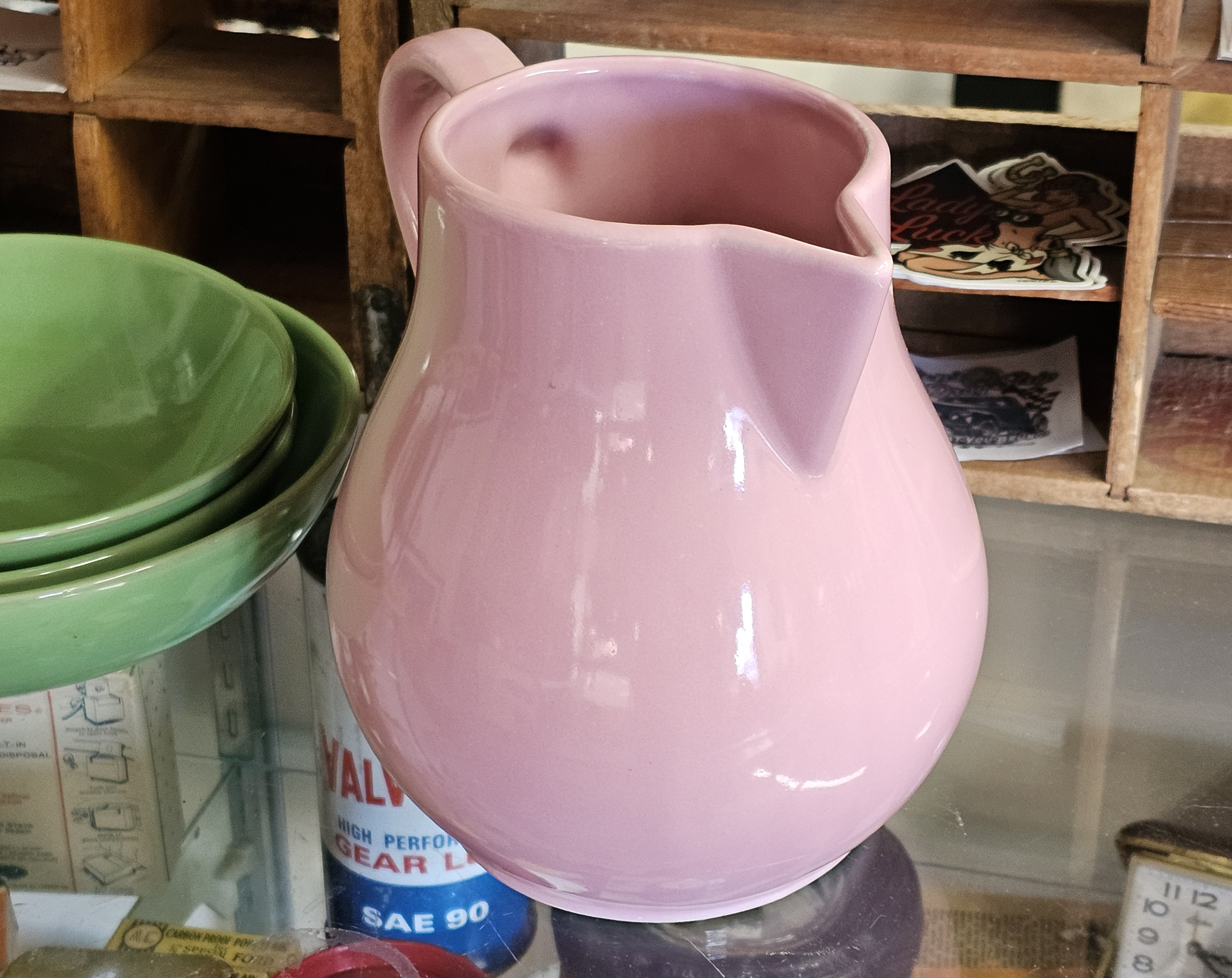Hall Pink Water Pitcher 1247 No Chips/Cracks Made In The USA