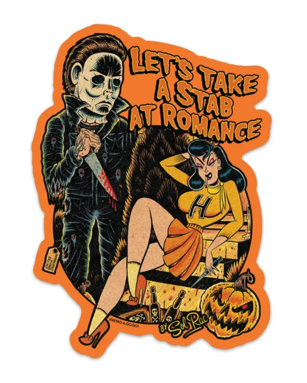 Lets Take A Stab At Romance High Quality Vinyl Sticker