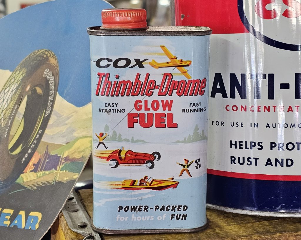 COX Thimble-Drome Glow Fuel Can Original 1950s CanCo