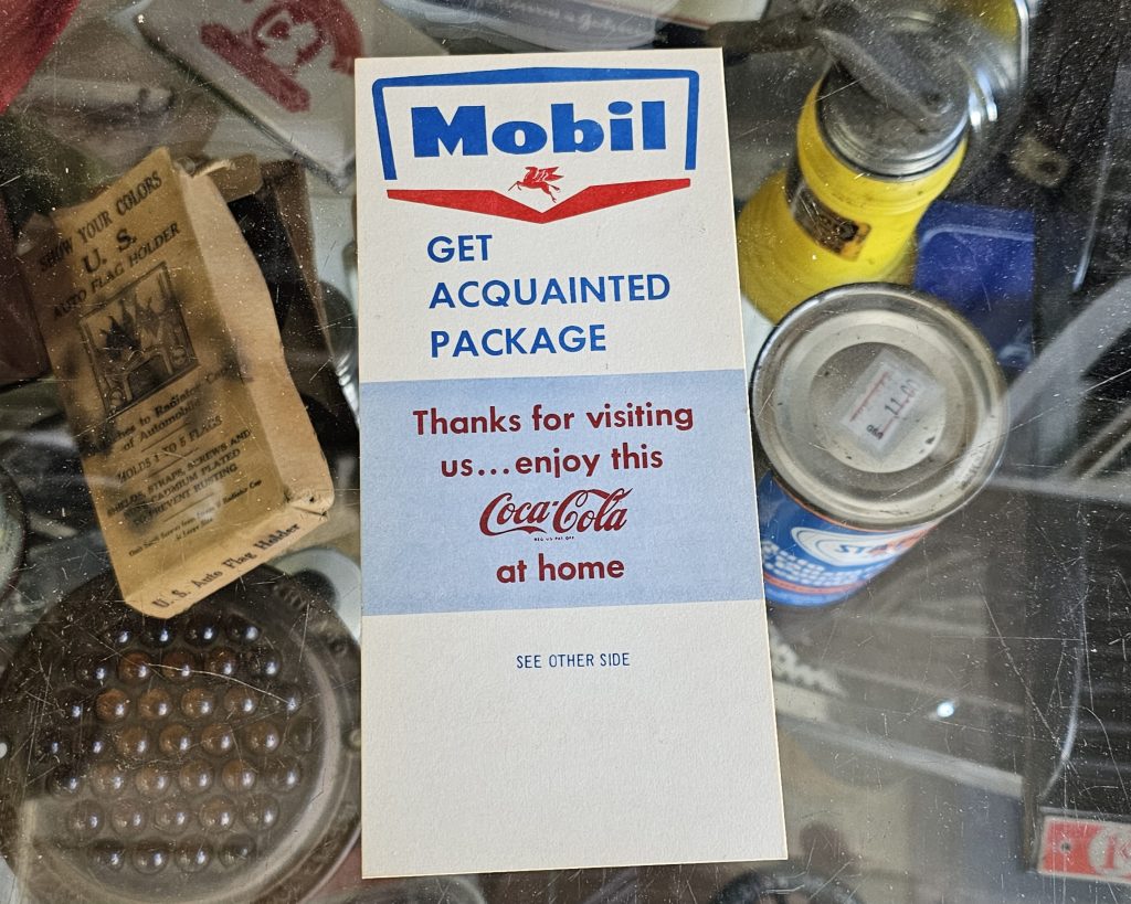 Coca-Cola Mobil Oil Free Promotion Ad New Old Stock