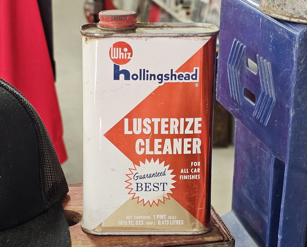 Whiz Hollingshead Lusterize Cleaner Can Good Shape 1960s