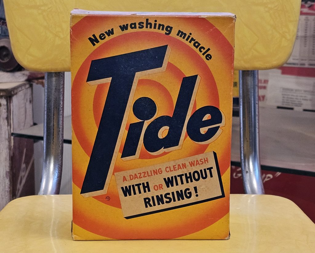 Tide Laundry Detergent Box 1950s New Old Stock Vintage Décor