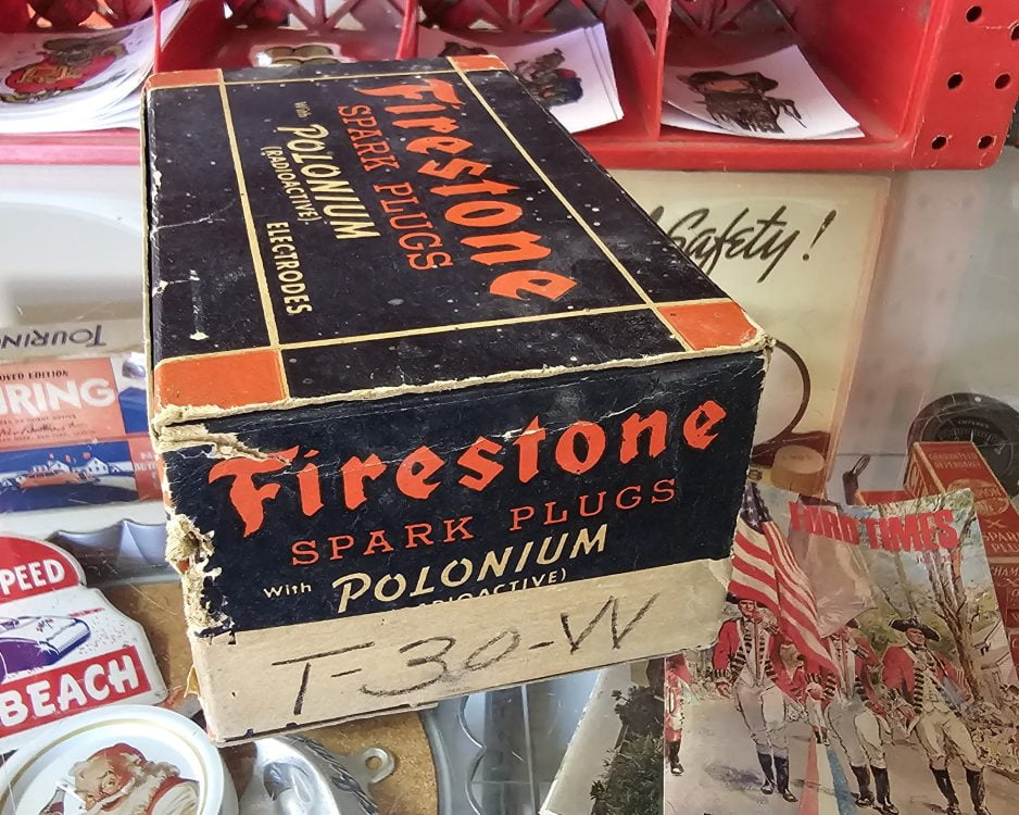 Firestone Polonium Spark Plugs, New Old Stock 1940s Era