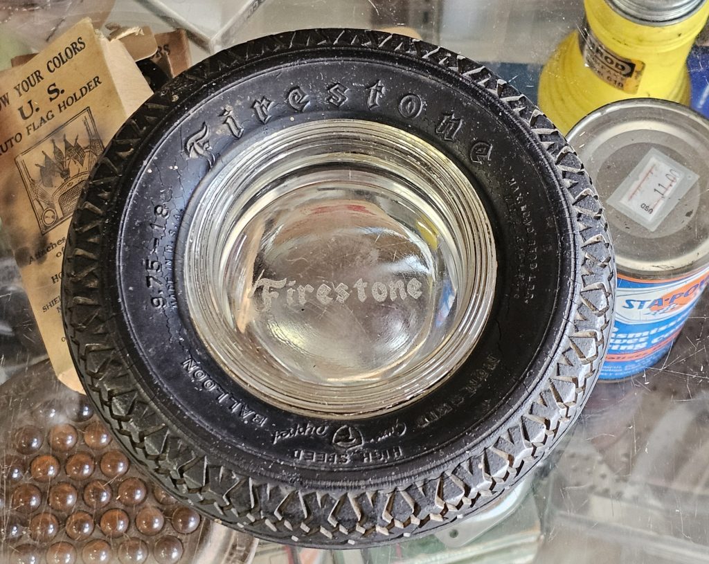 Firestone Non Skid Tire Ashtray Original With Correct Tray