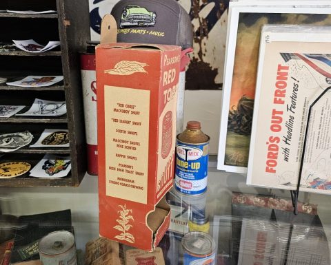 Pearsons Red Top Snuff Display Original Cardboard Hanger